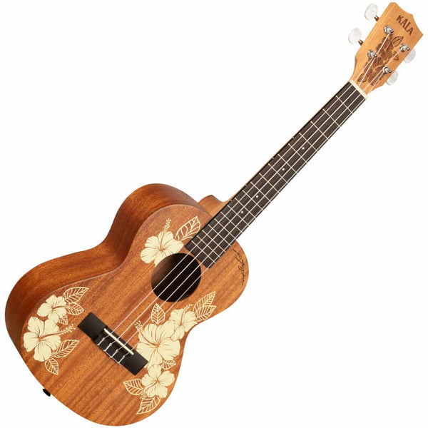 Kala Voyage Collection Hibiscus Mahogany Tenor Ukulele Kala Ukes ...
