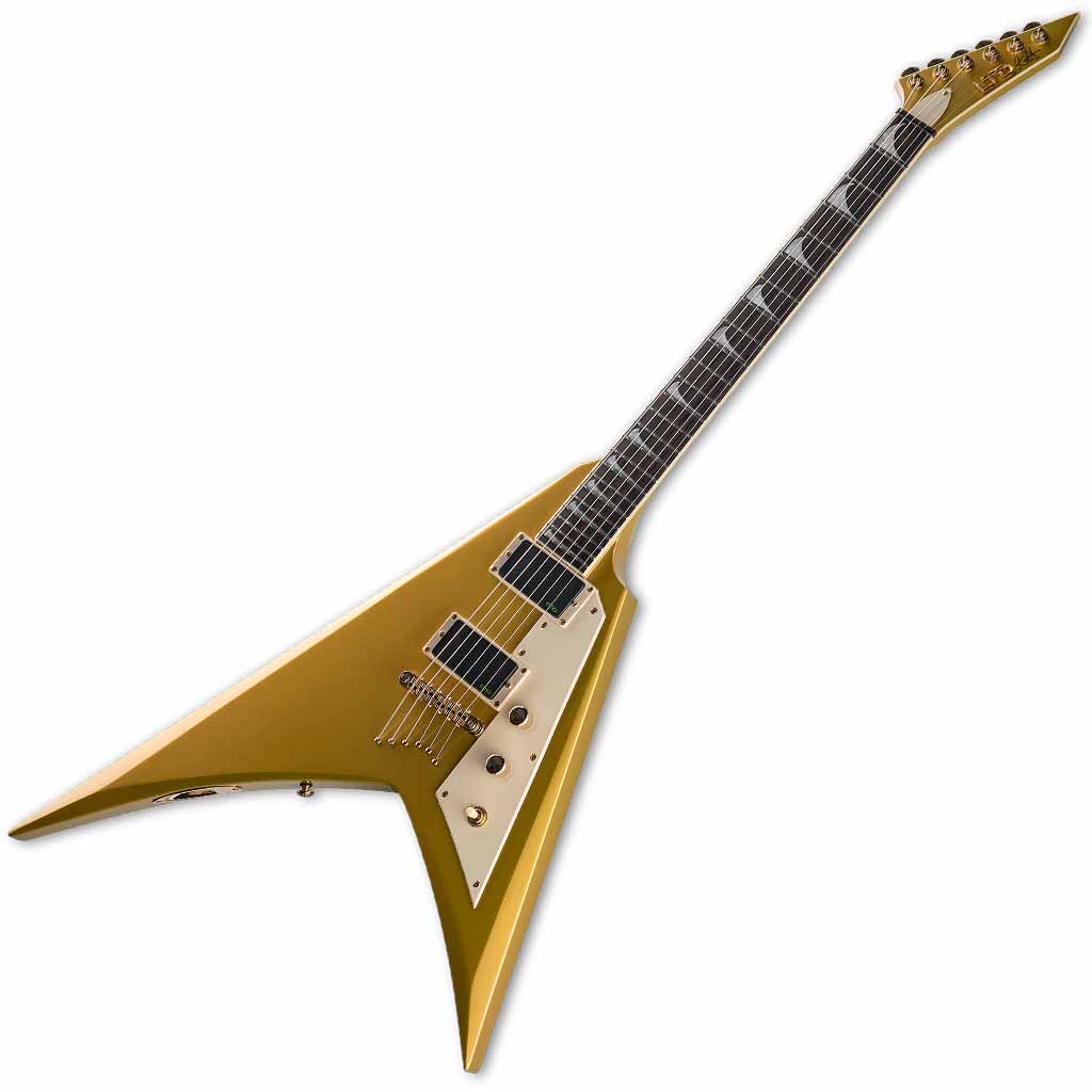 ESP LTD KH-V Kirk Hammett Signature Electric Guitar - Metallic Gold ESP ...