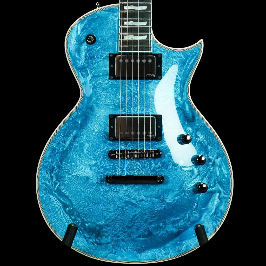 ESP Original Series Eclipse Custom - Blue Liquid Metal ESP Electric ...