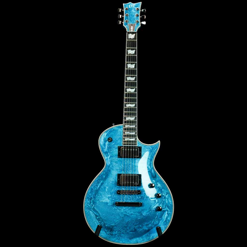 ESP Original Series Eclipse Custom - Blue Liquid Metal ESP Electric ...
