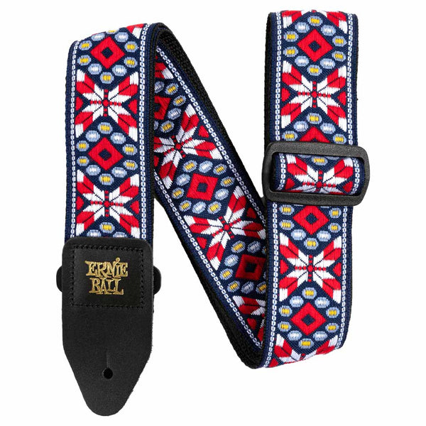 Ernie Ball Jacquard Guitar Strap - Taos Fire Red Ernie Ball Straps A ...