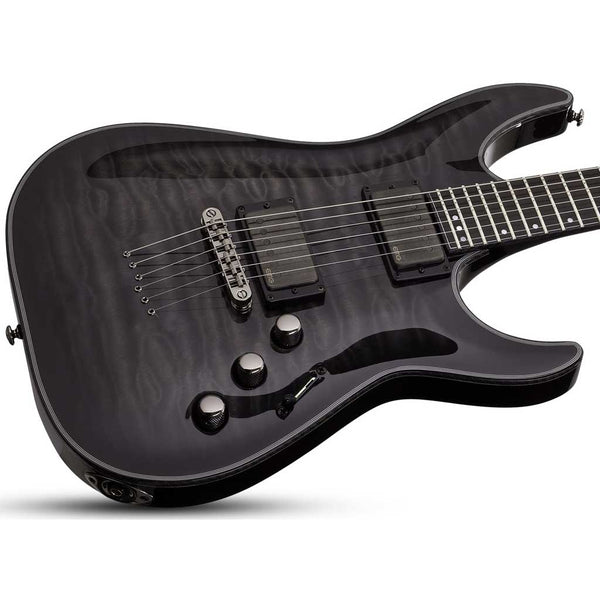Schecter Hellraiser C-1 Hybrid Electric Guitar - Transparent Black ...