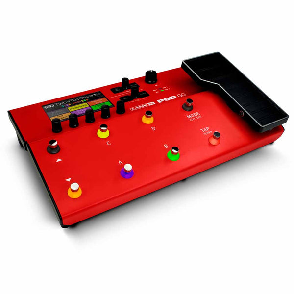 Line 6 POD Go Portable Multi-Effects Processor - Limited Edition Red ...