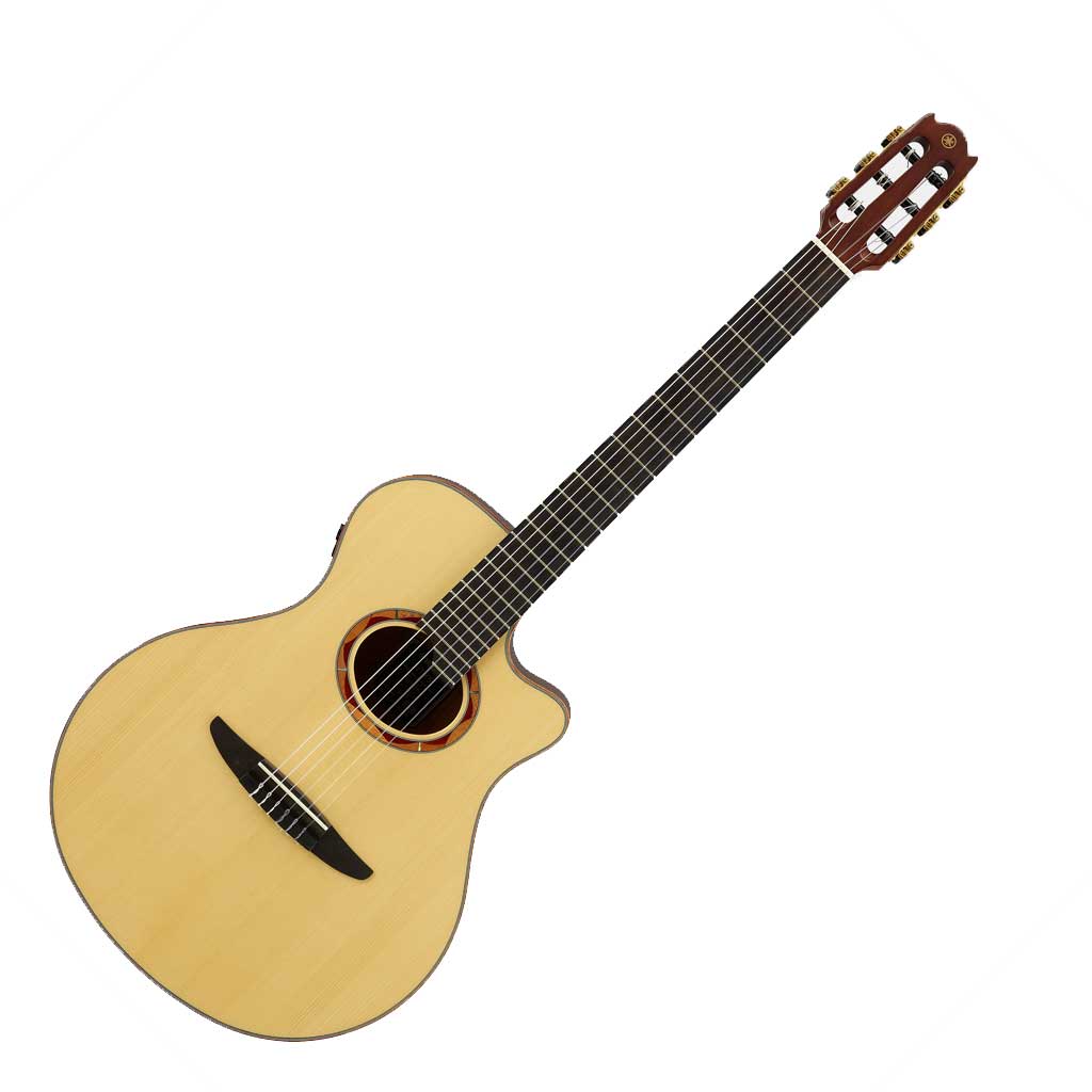 Yamaha NTX5 Thinline Body Nylon String Acoustic Electric Guitar w/Case ...