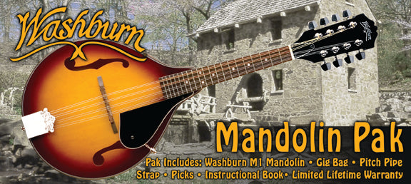 Washburn M1K A-Style Mandolin Pack Washburn Mandolin Washburn Mandolin ...