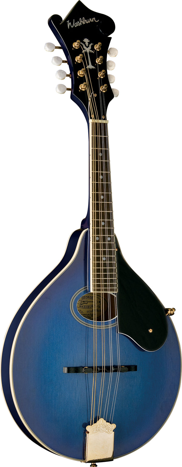 Washburn M1SDTBL Americana Series A-Style Mandolin Trans-Blue Washburn ...